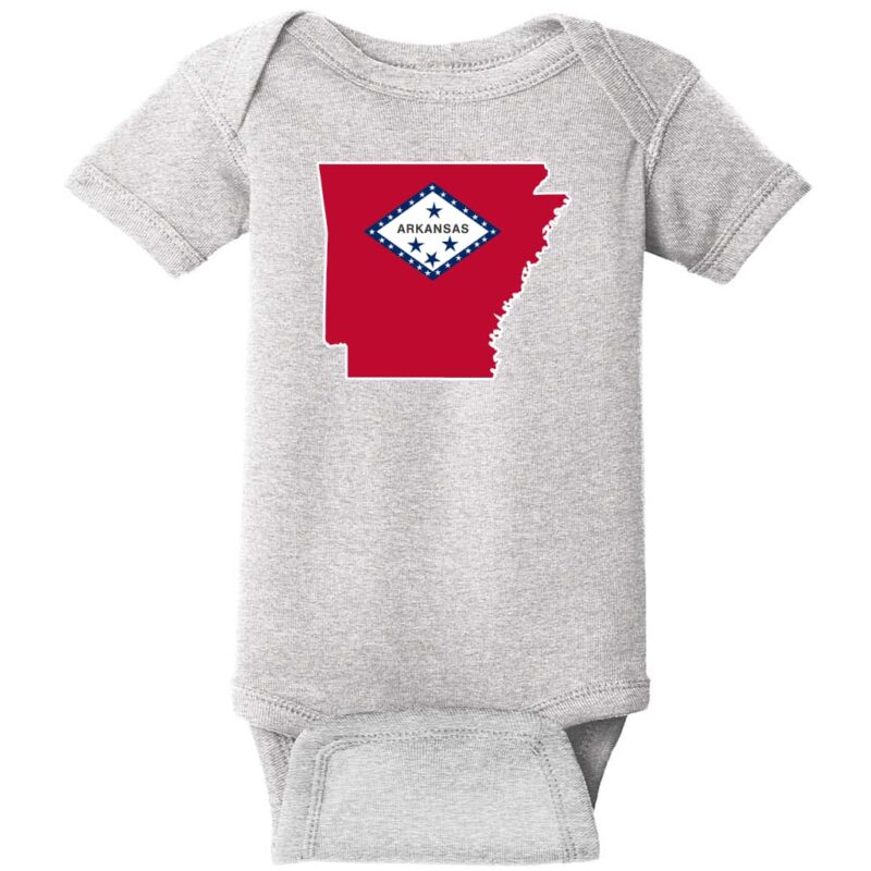 Arkansas Flag State Shaped T-Shirt - Arkansas T-Shirts