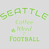 Seattle Coffee Weed And Football T-Shirt - Washington State T-Shirts ...